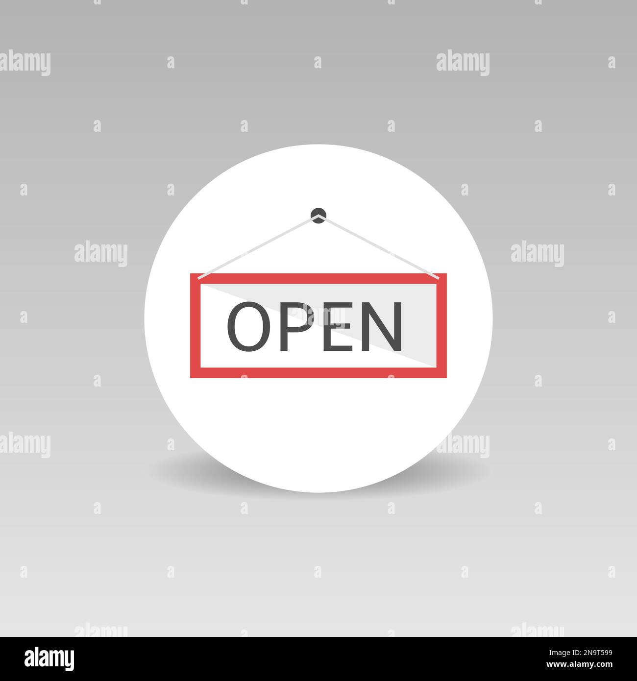 Plate text open message Stock Vector Images - Alamy