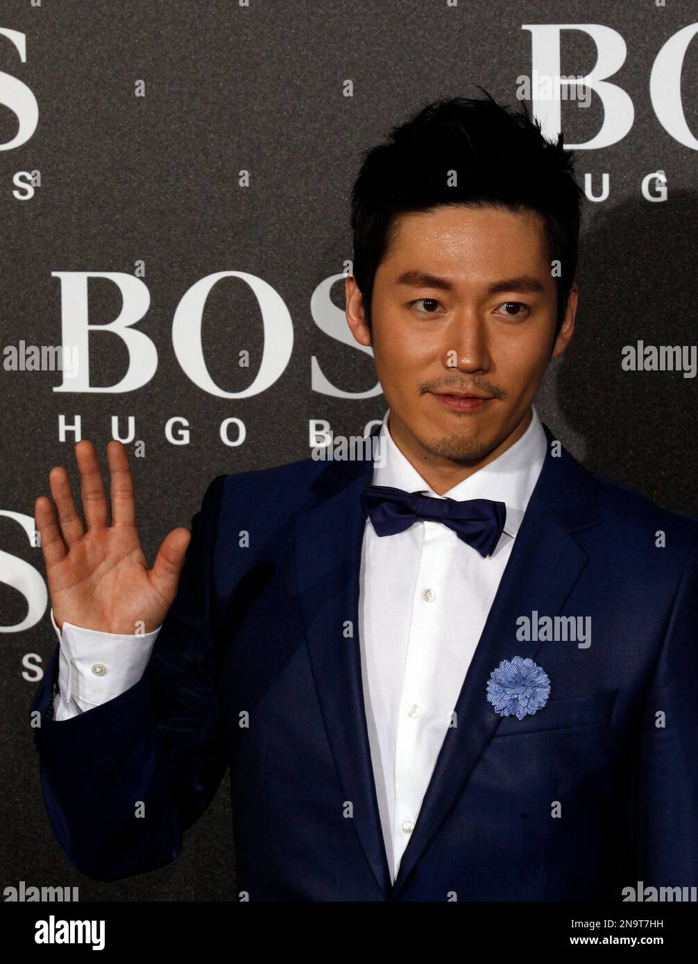 South Korean actor Jang Hyuk arrives for the Hugo Boss Black Fashion ...