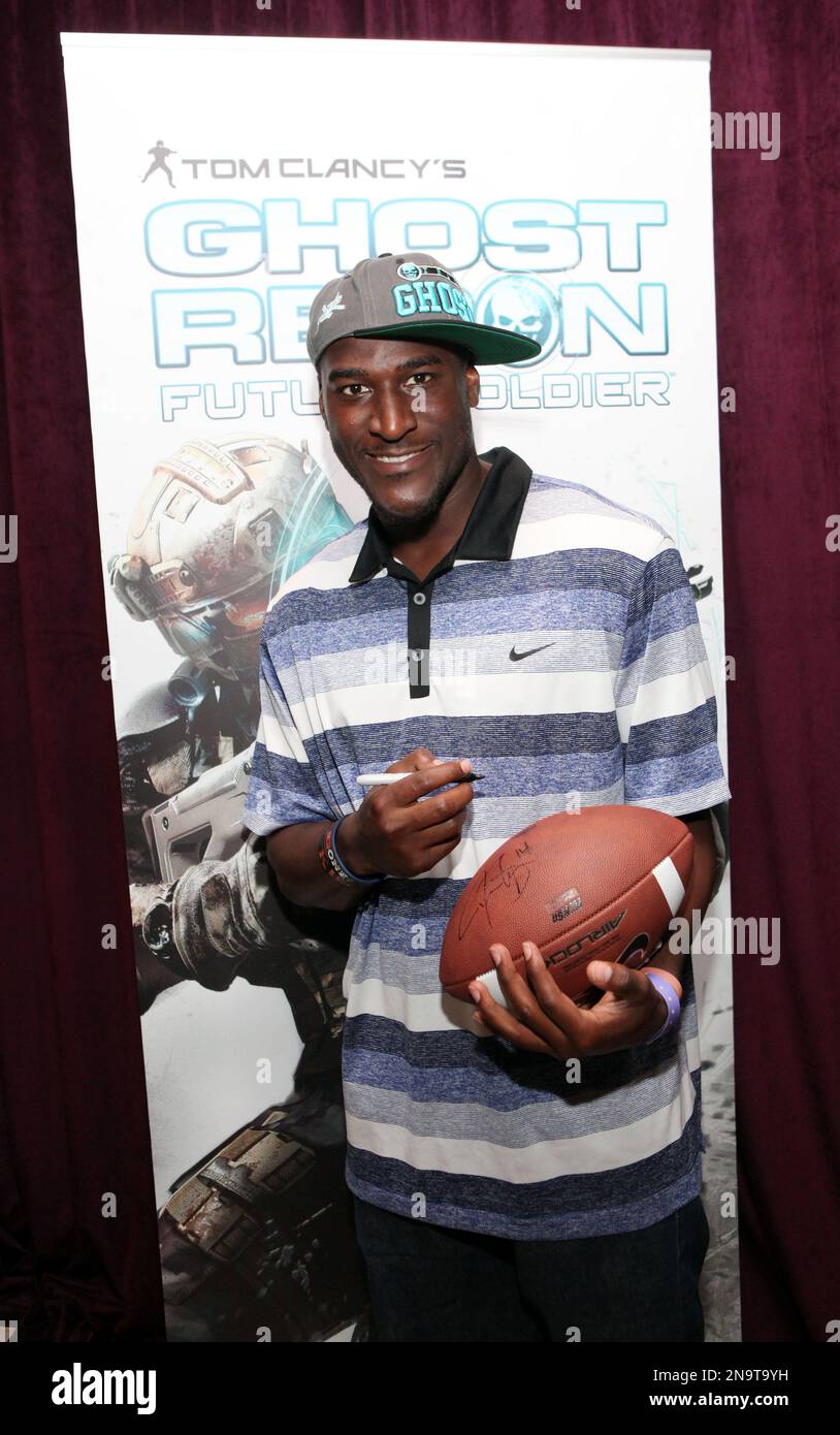 NFL Rookie Justin Blackmon attends a preview of Ubisoft's Ghost Recon ...
