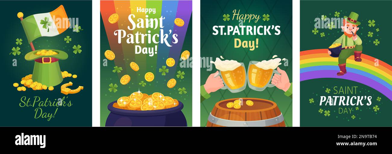 Leprechaun party banners. Saint patrick day poster template, irish ...