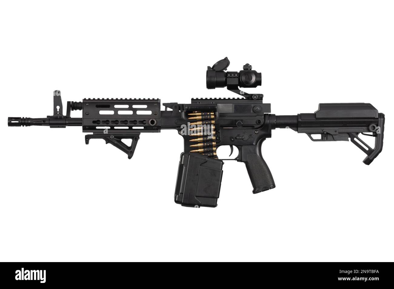 Carbine with belt-fed upper receiver that convert AR-15 or M16 from a ...