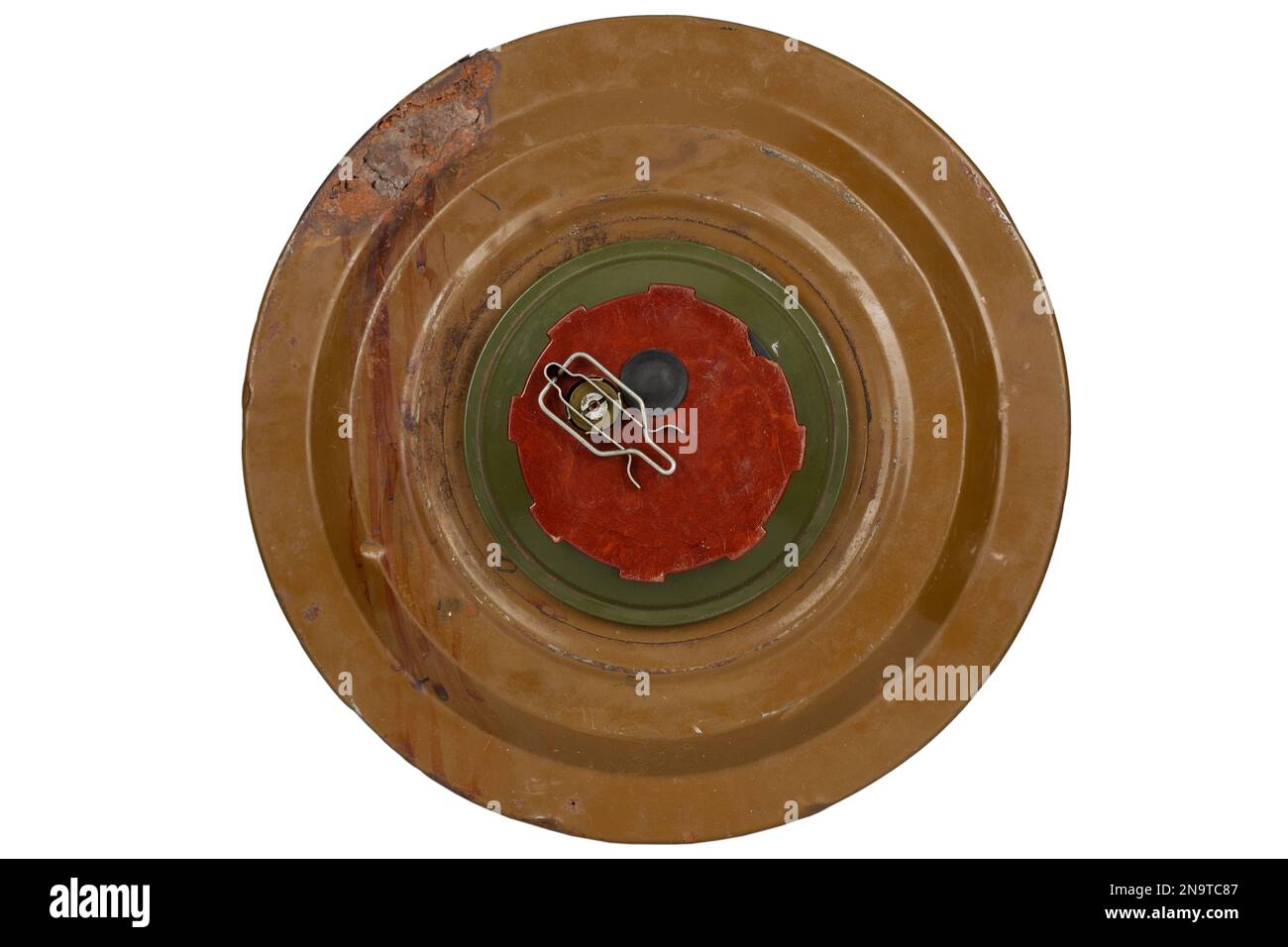 TM-62 Soviet anti-tank mine isolated on white background Stock Photo ...