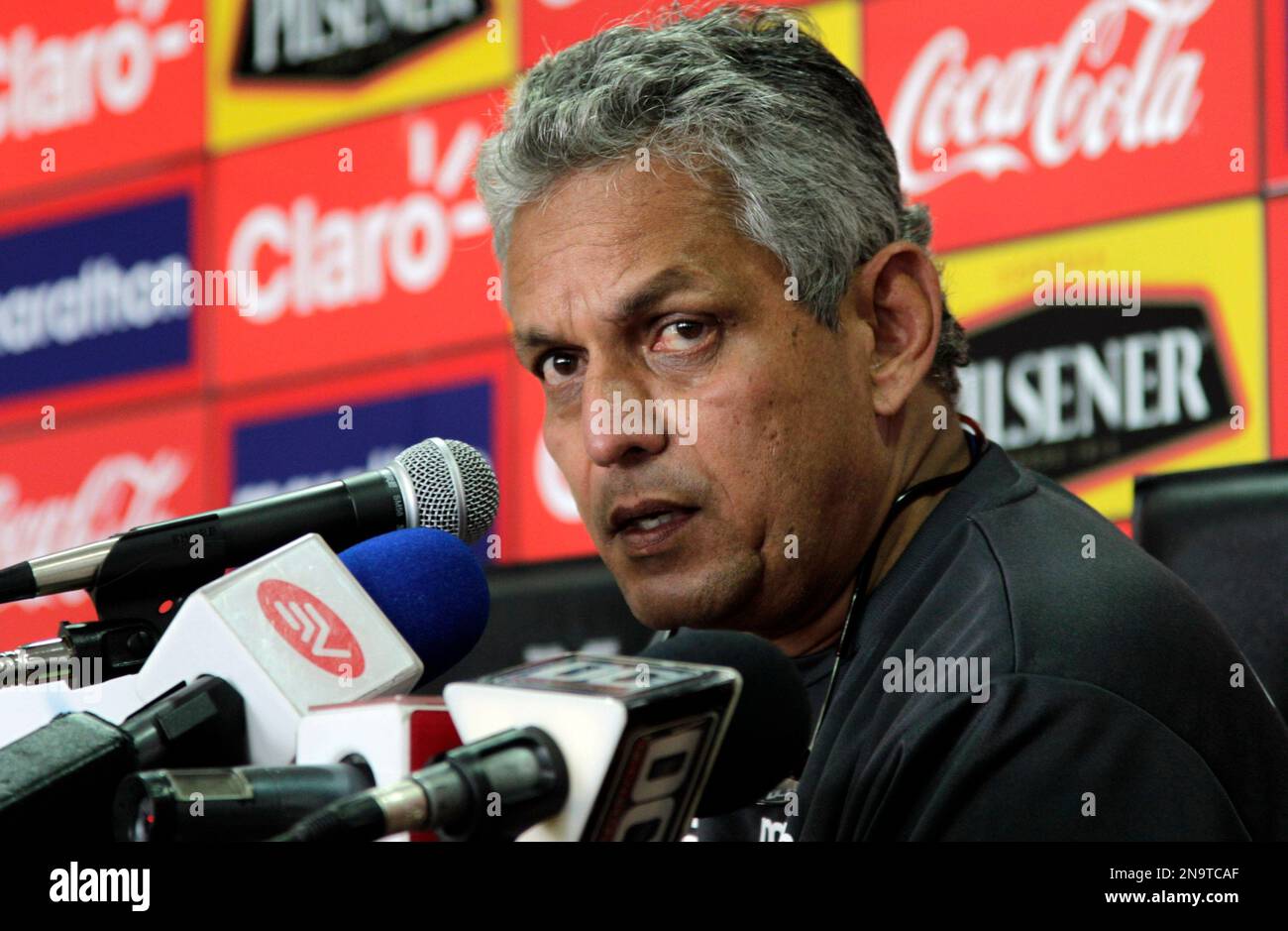 Ecuador's soccer team coach Reinaldo Rueda announces the names of his ...