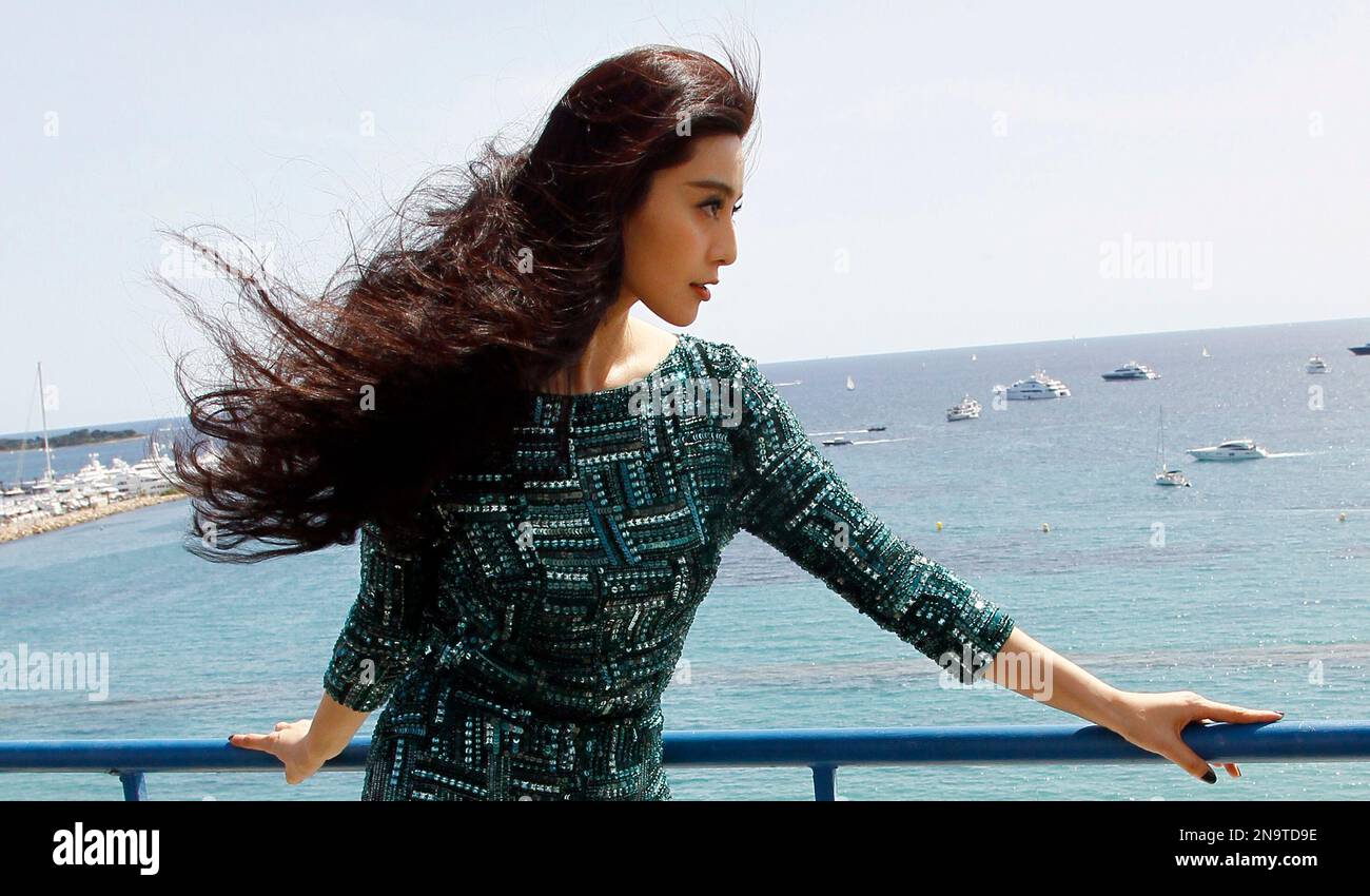 L'Oreal girl Fan Bingbing poses for a portrait following an interview ...