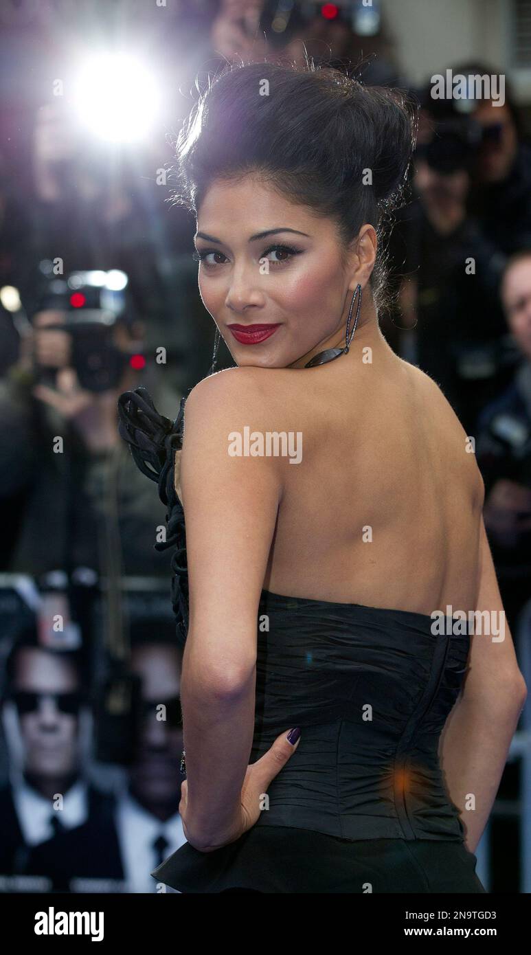 Actress Nicole Scherzinger poses for the cameras as she arrives for the ...