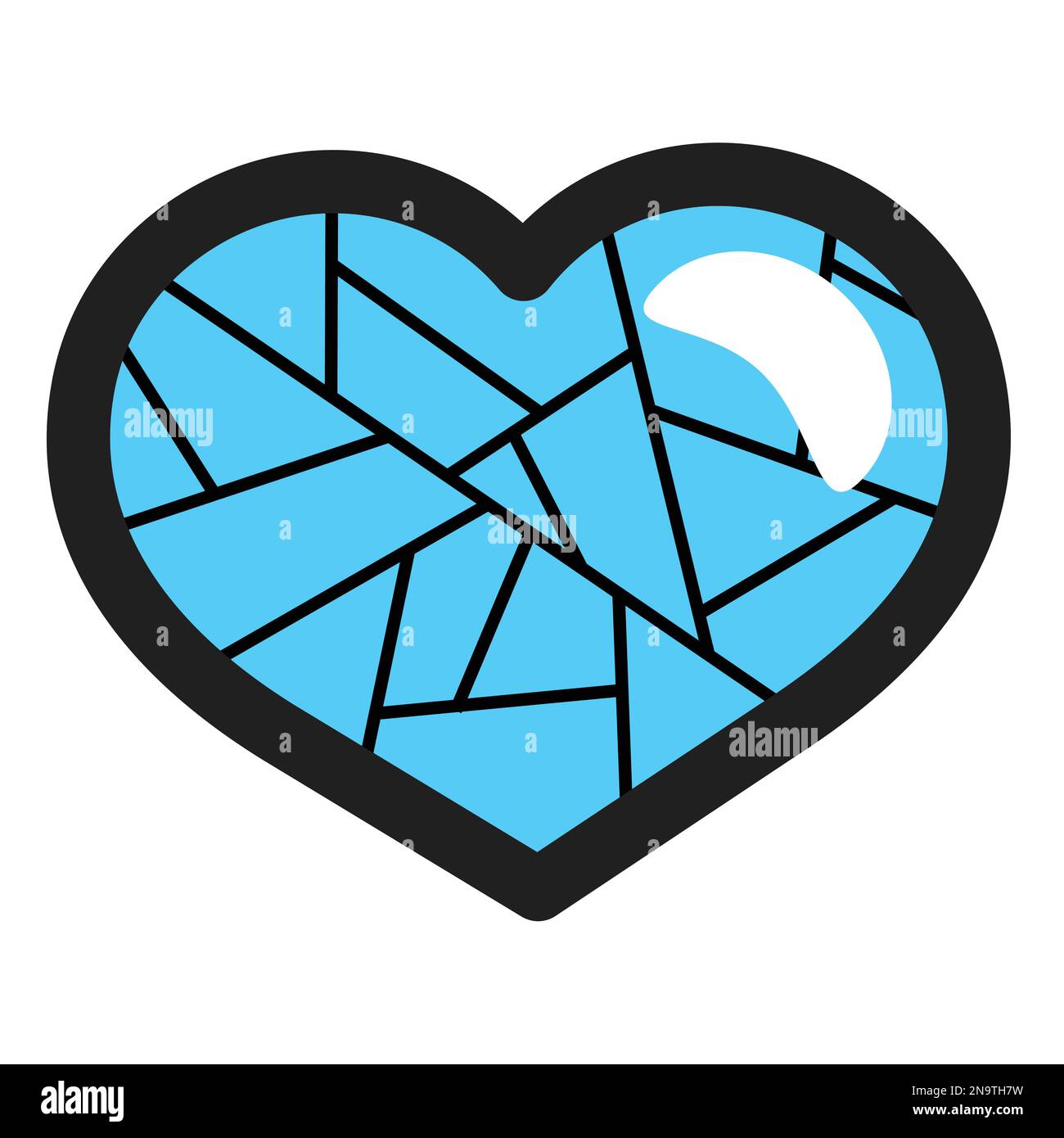 Heart shape in ice Stock Vector Images - Alamy