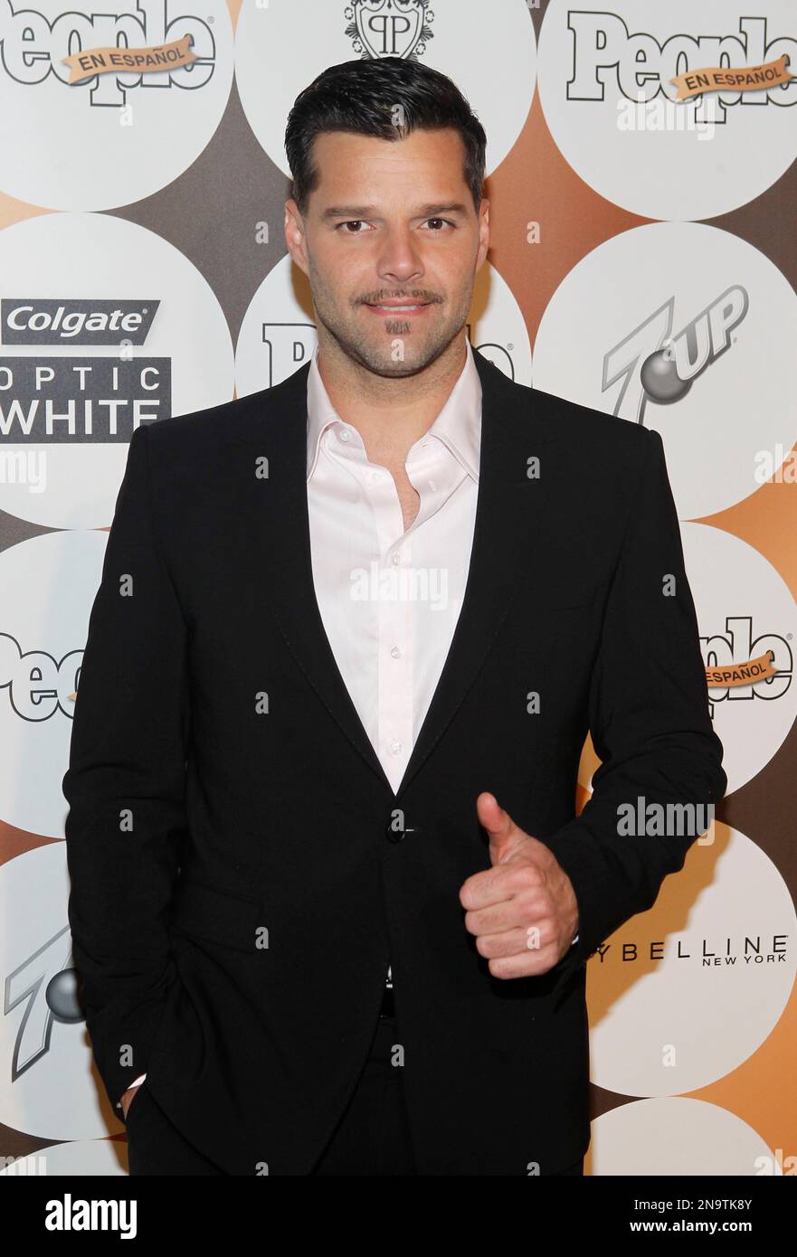 Puerto Rican singer Ricky Martin arrives for People en Espanol's "50 ...