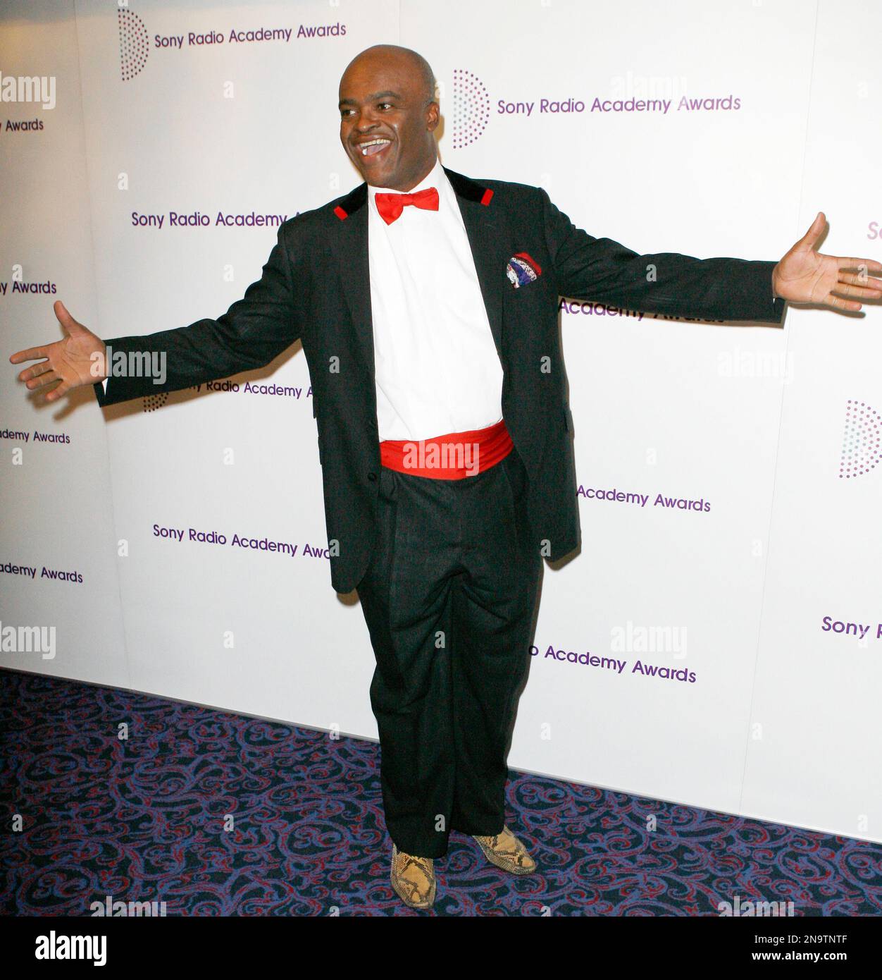 Retired athlete Kriss Akabusi arrives at the Sony Radio Academy Awards ...