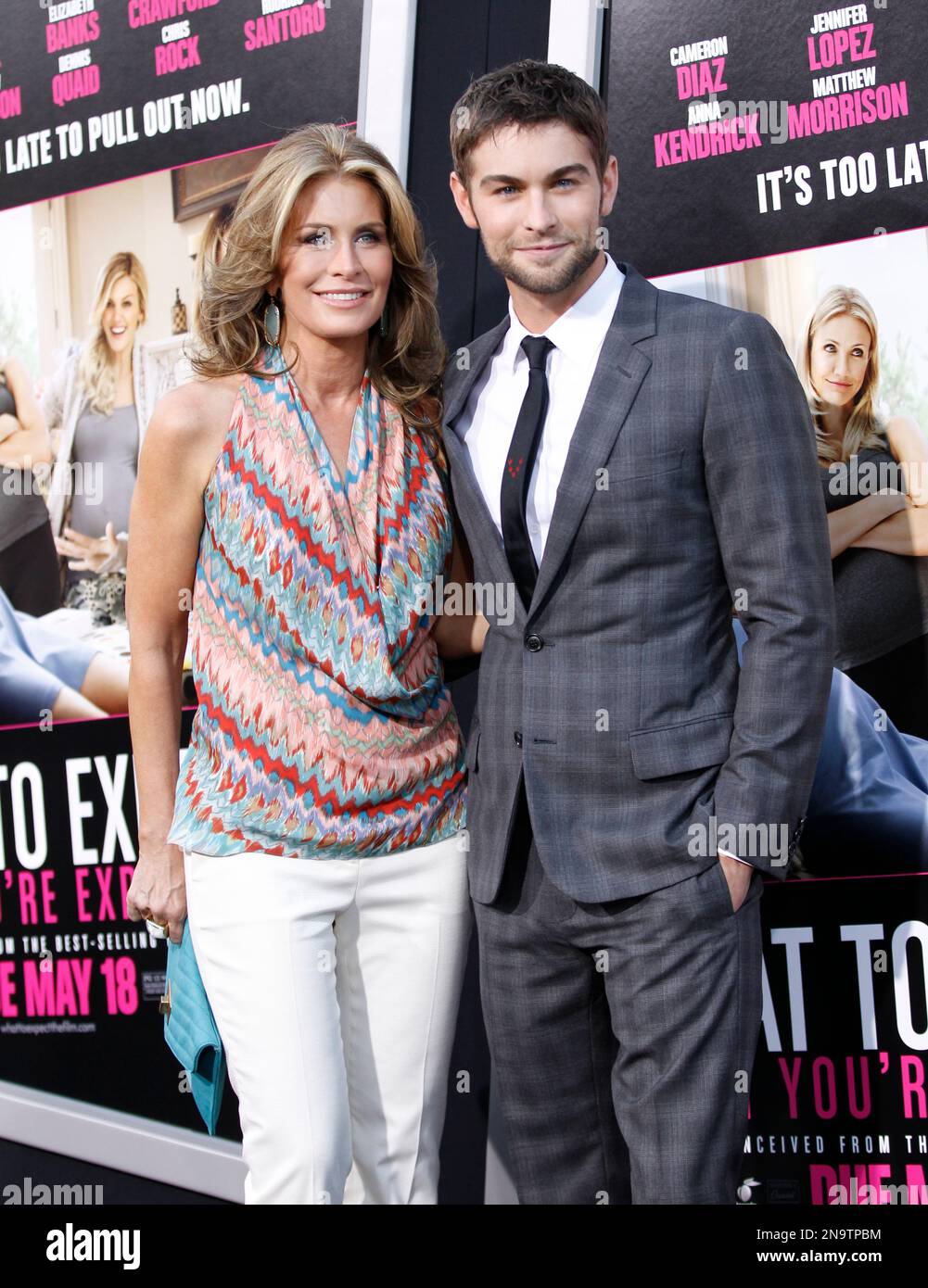Cast member Chace Crawford and his mother Dana pose at the Los Angeles ...