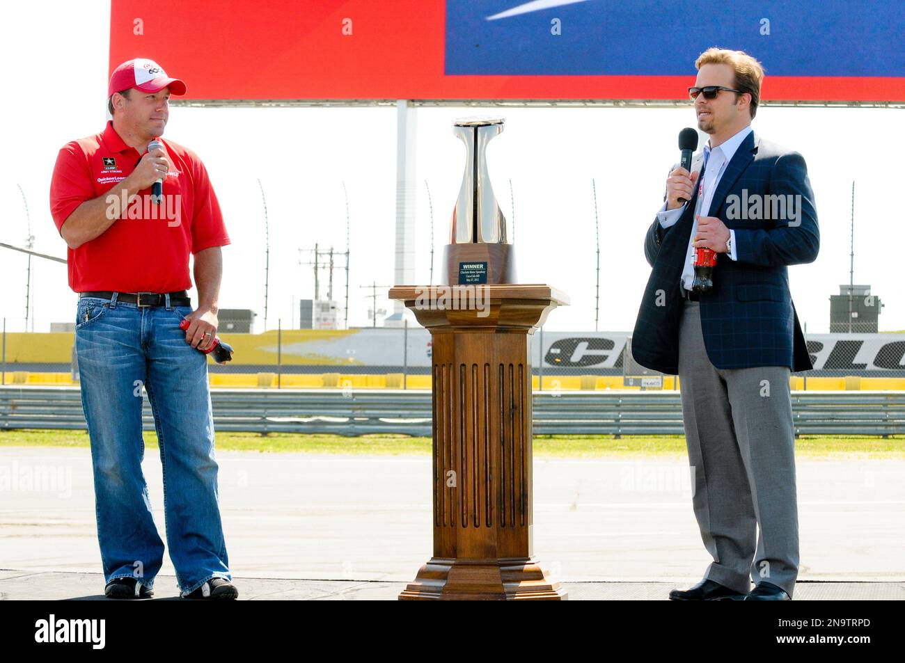 NASCAR driver Ryan Newman, left, and Marcus Smith, Charlotte Motor ...