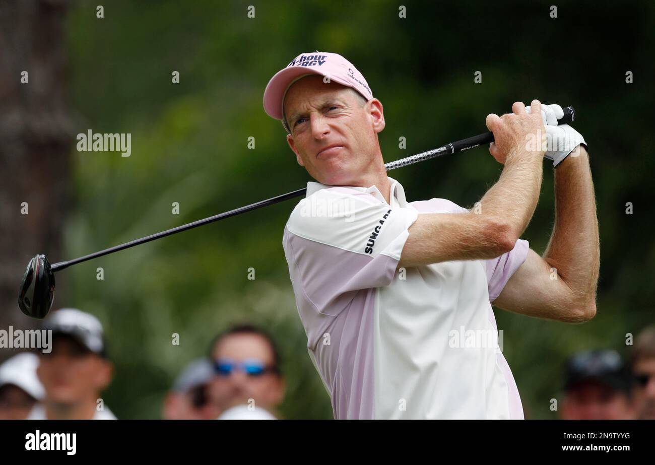 Jim Furyk hits from the second tee during the final round of the ...