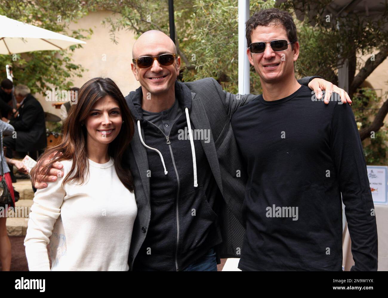 Hank Azaria, center, and from left, hosts Adi Greenberg and Jerry ...