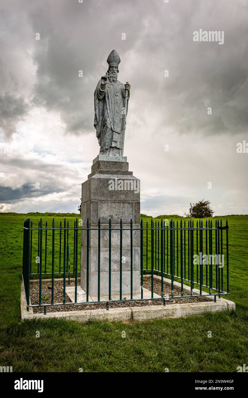 Saint Patrick Statue, Hill of Tara, County Meath, Ireland Stock Photo ...