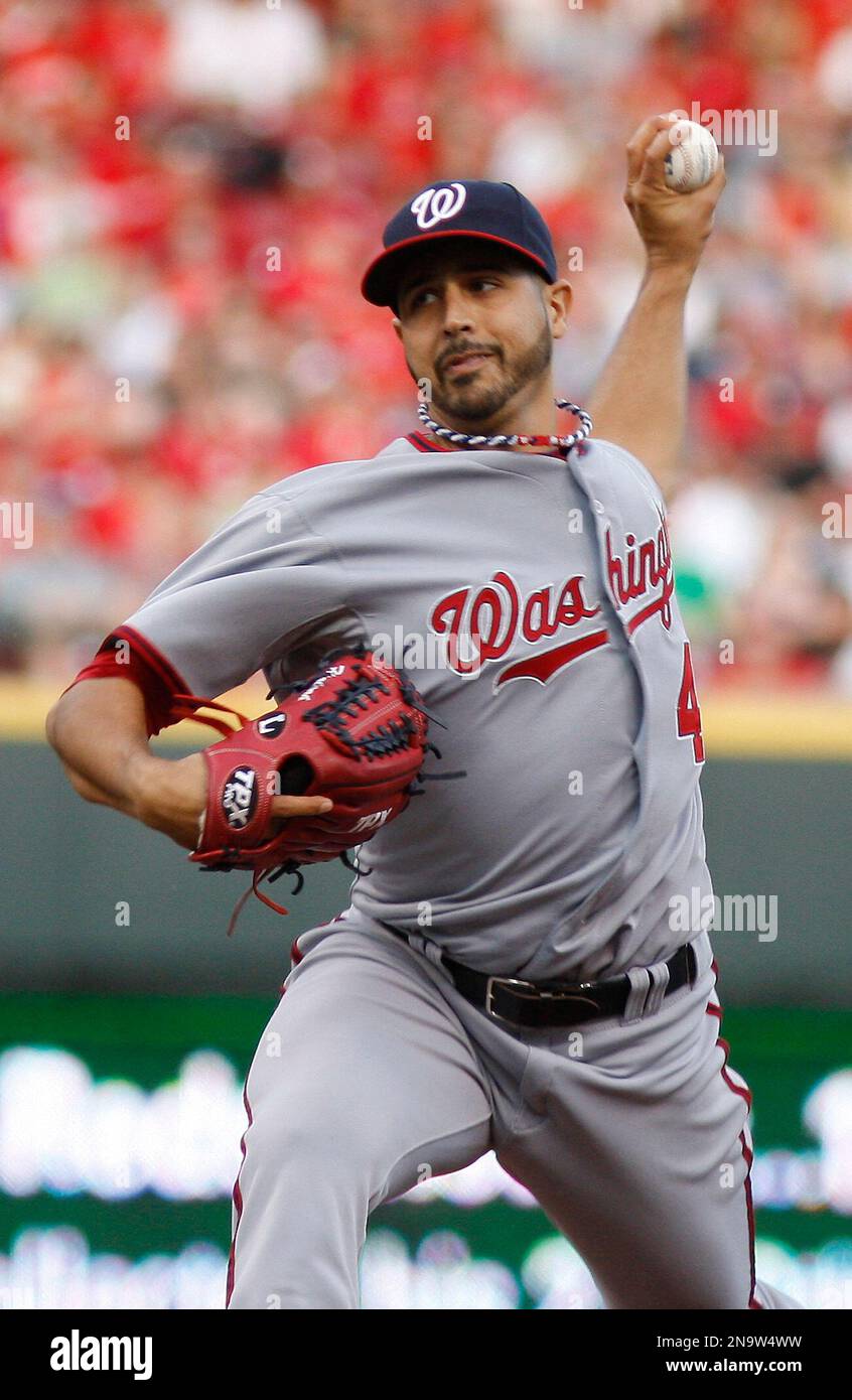 Washington Nationals starting pitcher Gio Gonzalez throws against the ...