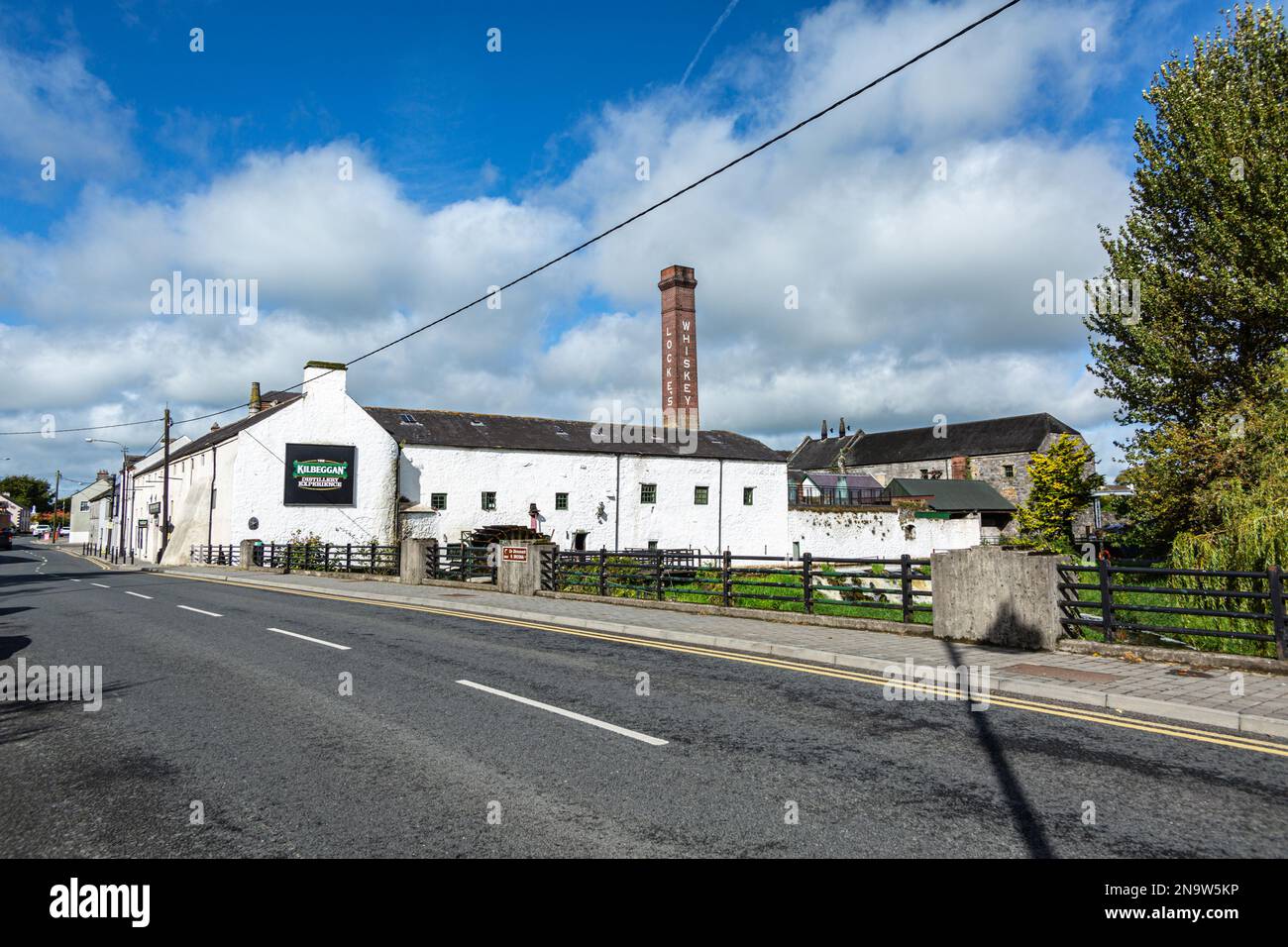 Brosna River, County Westmeath, Ireland, Kilbeggan Distillery Stock ...