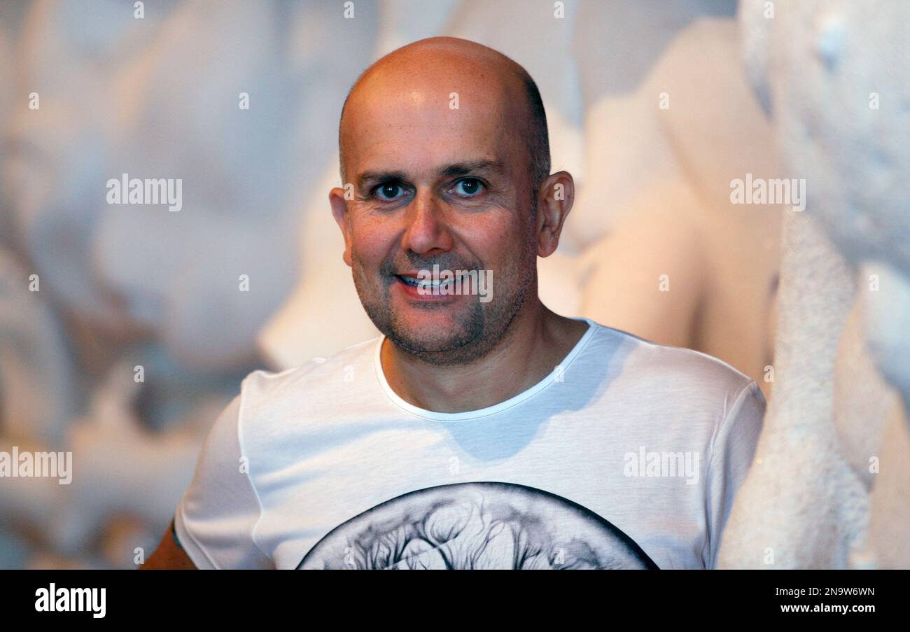 British artist Marc Quinn poses on the eve of his exhibition "The ...