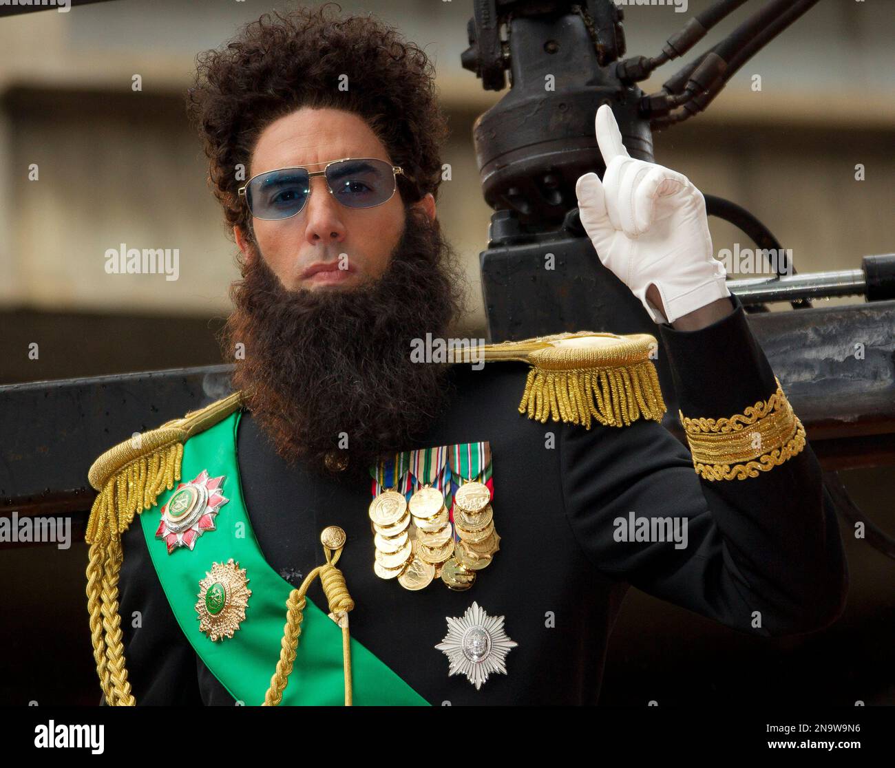 British actor Sacha Baron Cohen, who plays Admiral General Aladeen ...