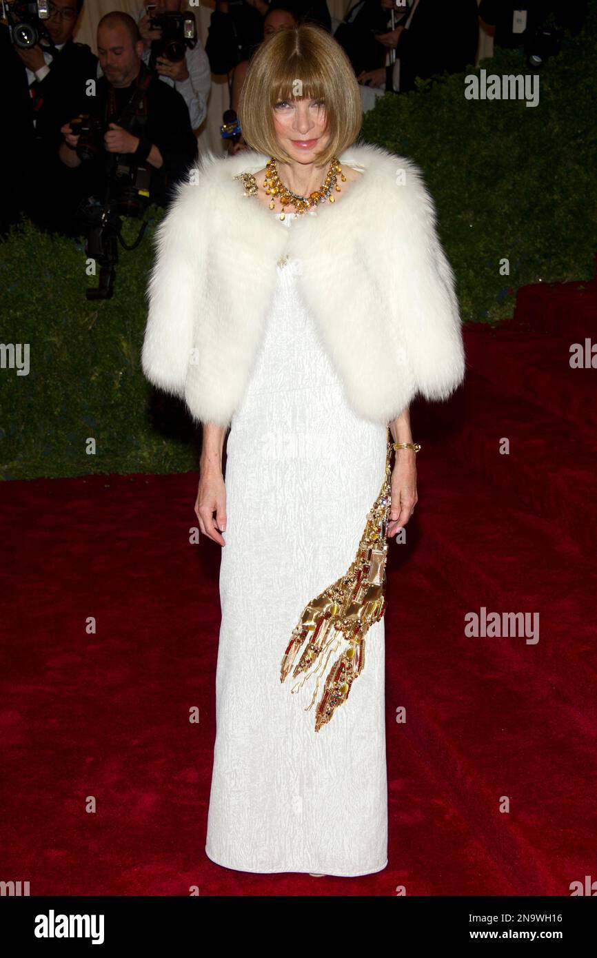 Anna Wintour arrives at the Metropolitan Museum of Art Costume ...