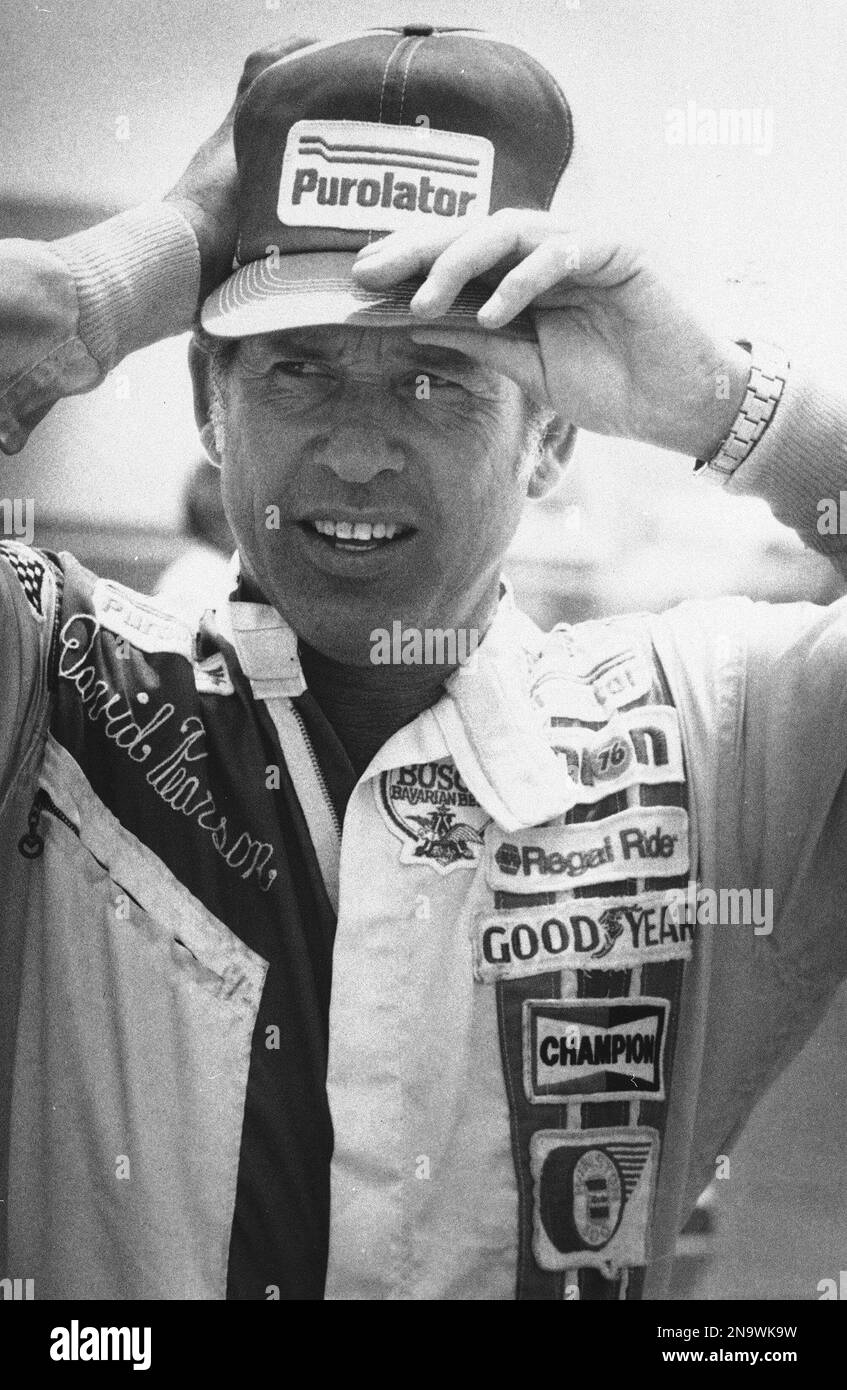David Pearson puts his cap on after breaking a nine-year-old speed ...