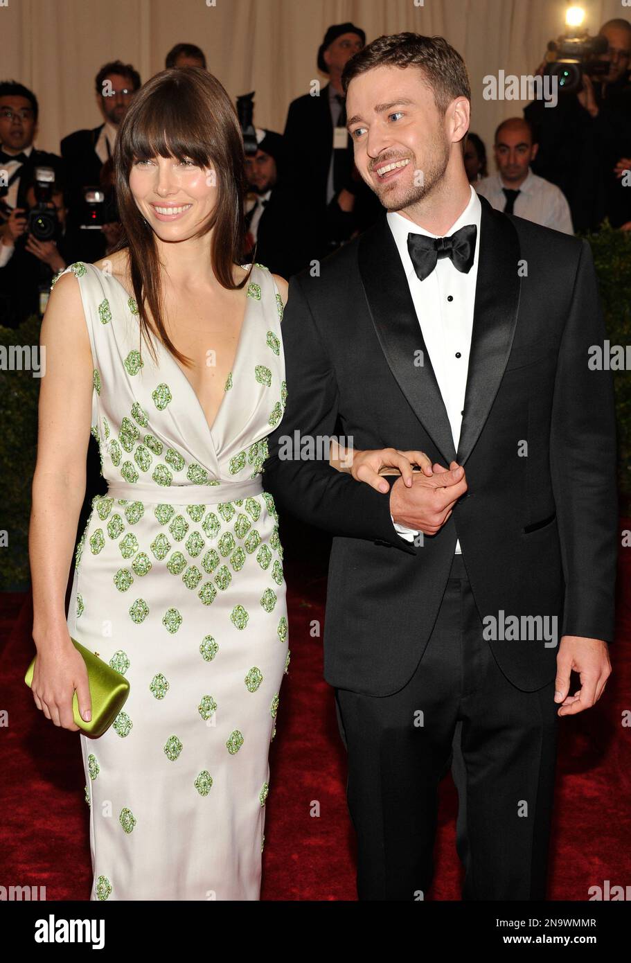 Justin Timberlake and Jessica Biele arrives at the Metropolitan Museum ...
