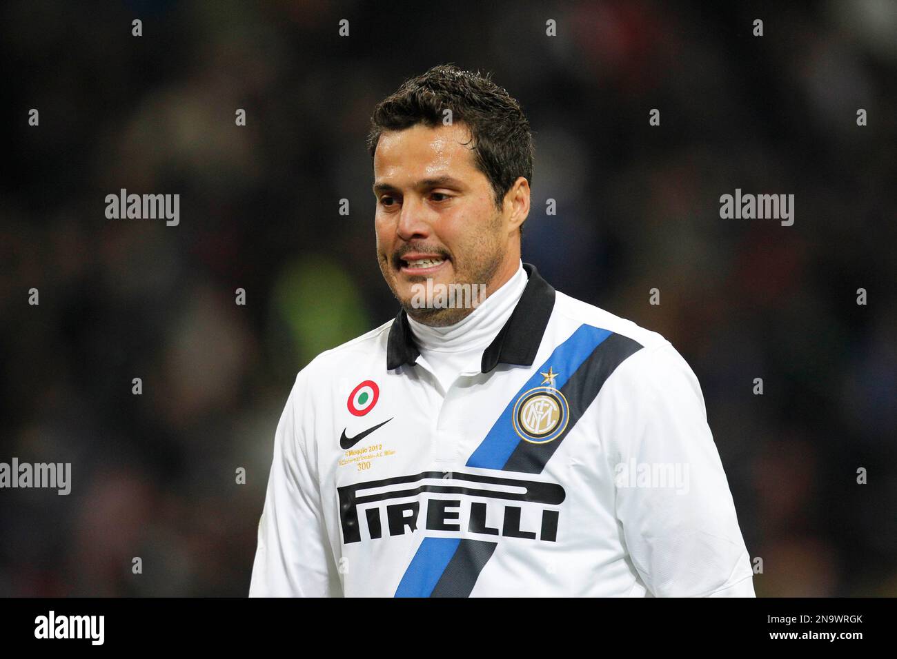 Inter Milan Brazilian goalkeeper Julio Cesar reacts during a Serie A ...