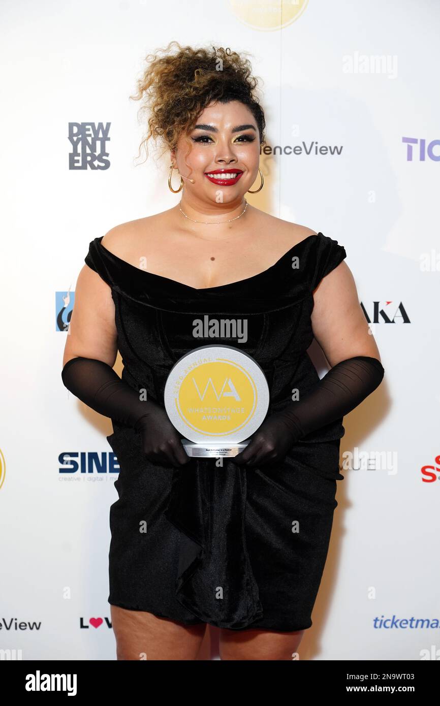 Courtney Bowman with the award for Best Performer in a Musical for ...