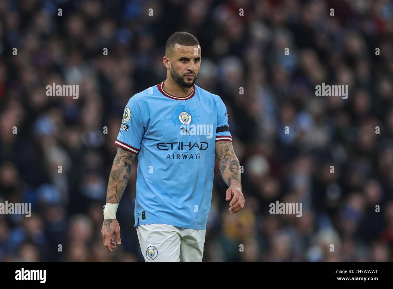 Kyle Walker #2 of Manchester City during the Premier League match ...