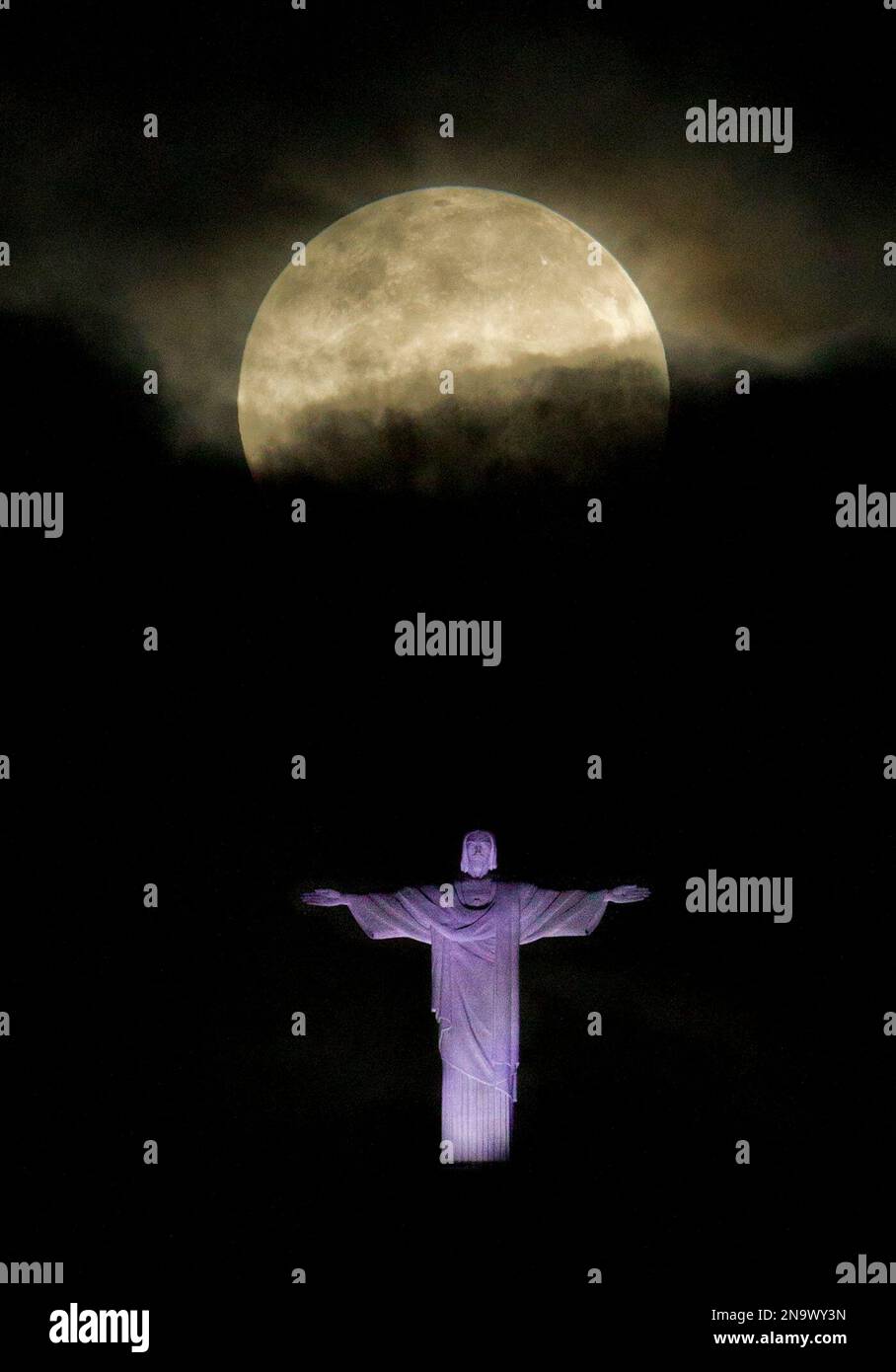 Christ The Redeemer Statue Moon