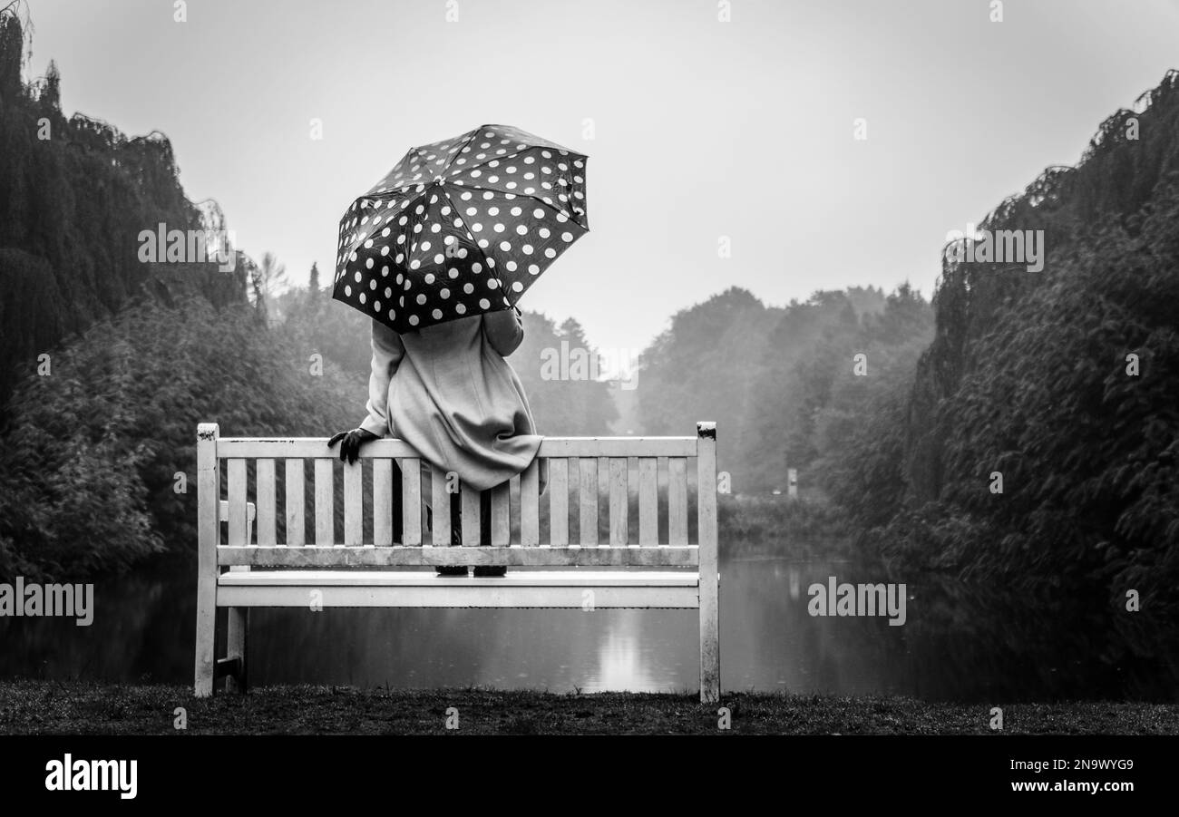 Dotted pattern coat Black and White Stock Photos & Images - Alamy