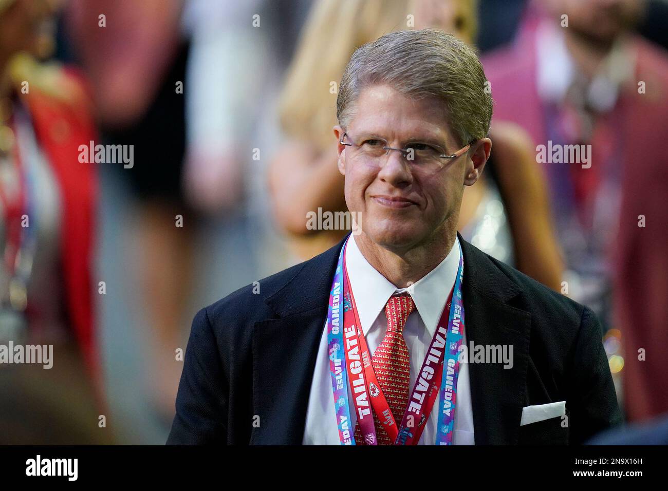 Kansas City Chiefs owner Clark Hunt arrives for the NFL Super Bowl 57 ...