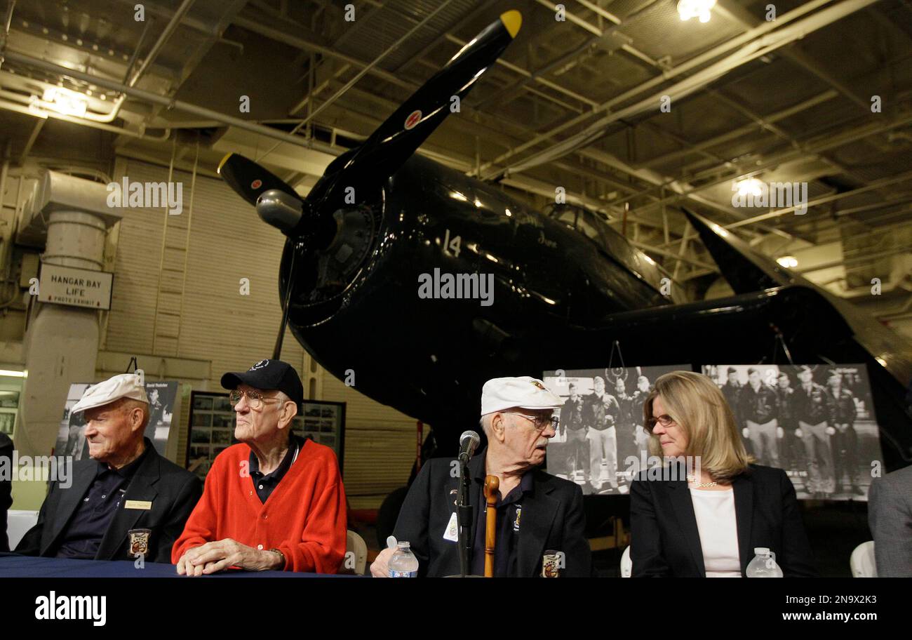 Staff Sergeant David Thatcher, from left, Major Thomas Griffin, Lt. Col ...