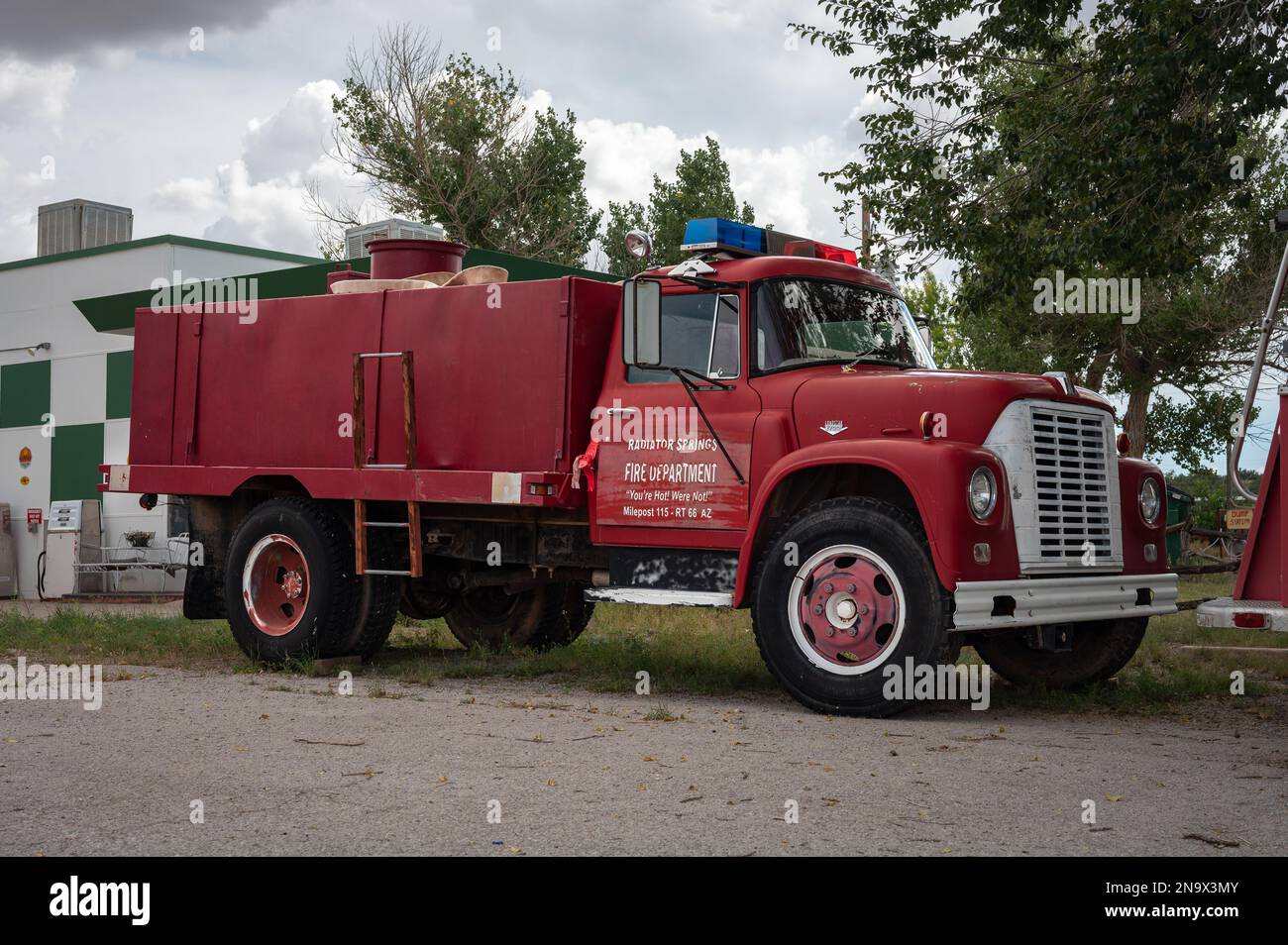 An old International Harvester Loadstar fire truck Stock Photo - Alamy