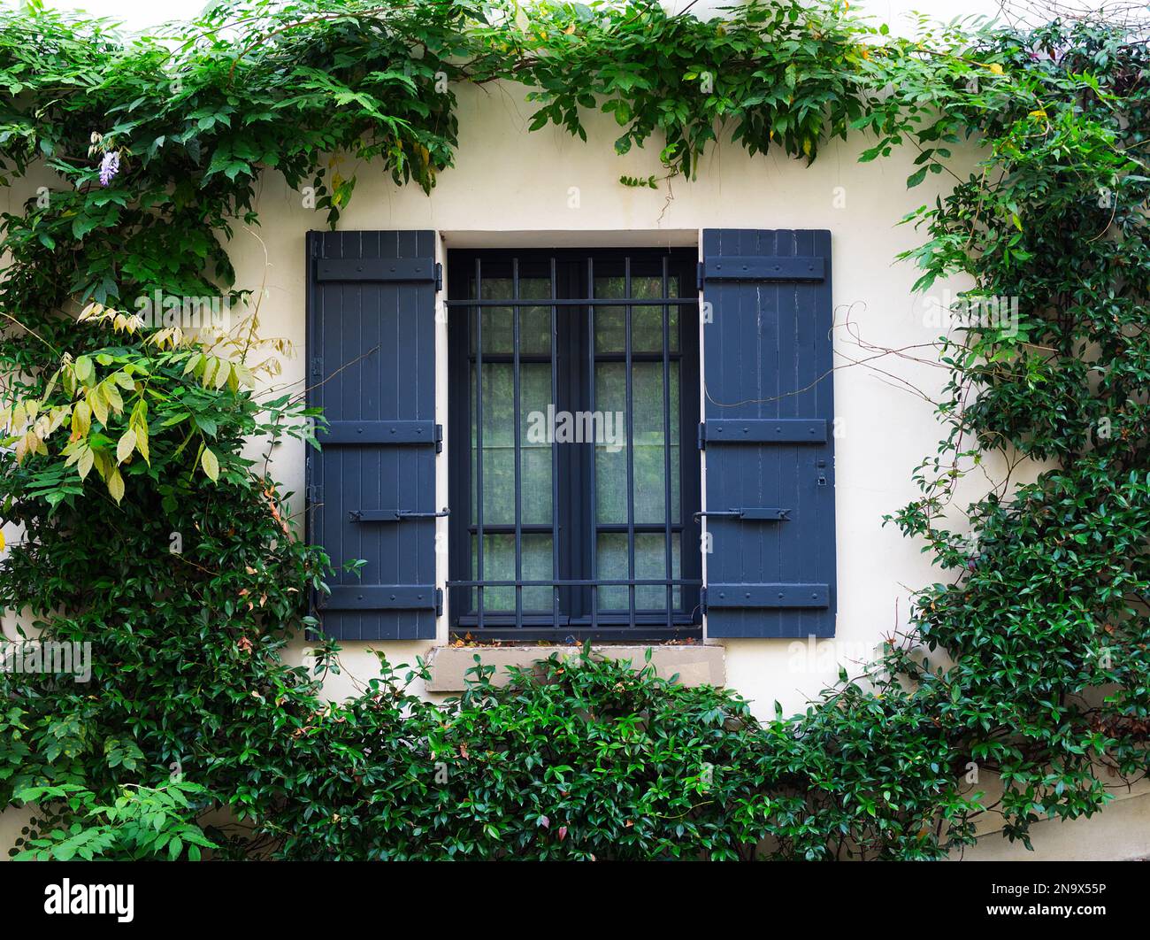 House window facade in Montmartre, Paris Stock Photo - Alamy