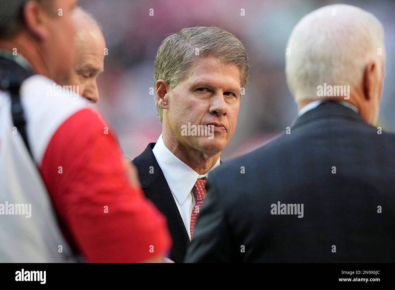 Kansas City Chiefs owner Clark Hunt walks on the field the NFL Super ...