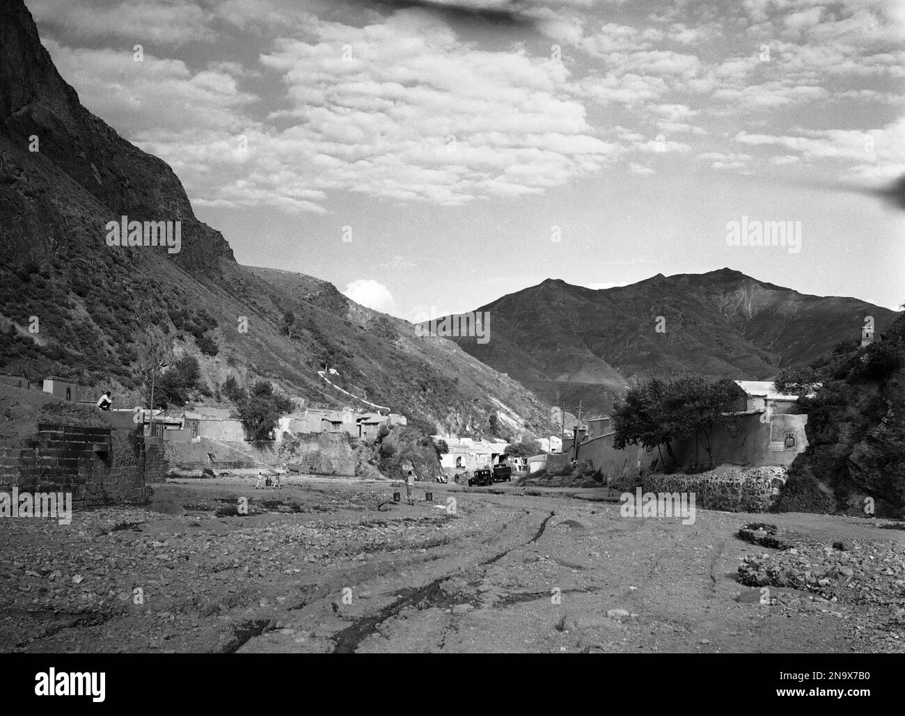 A view from the ancient city of Kalgan, where the great caravan route ...