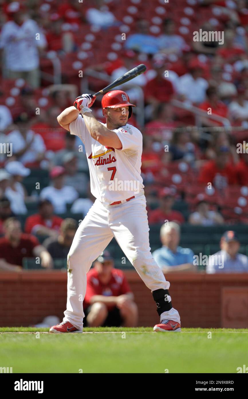 St. Louis Cardinals' Matt Holliday bats during a baseball game against ...