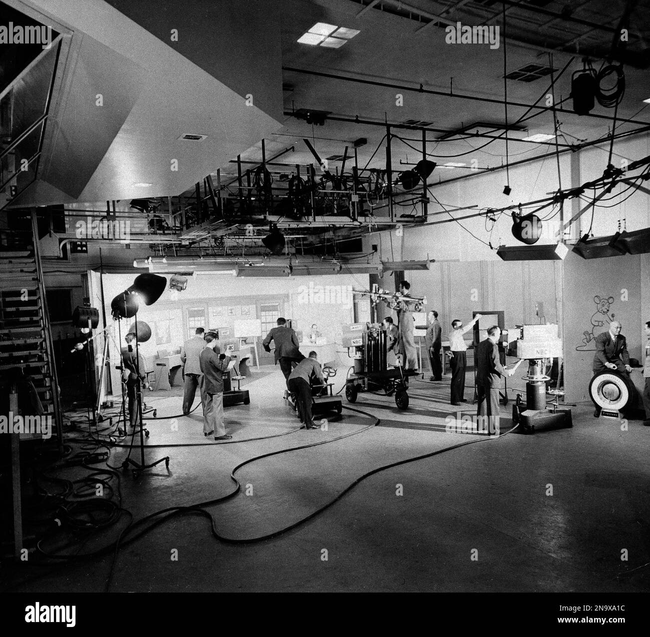 General view of one of NBC's new television studios in the RCA Building ...