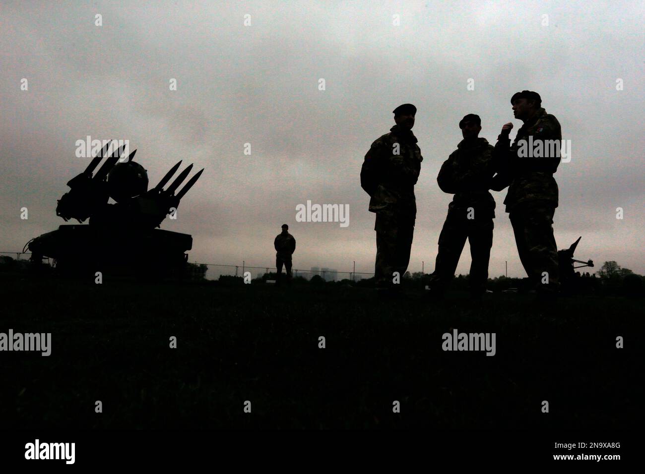 Members of the British military's Royal Artillery regiment are ...