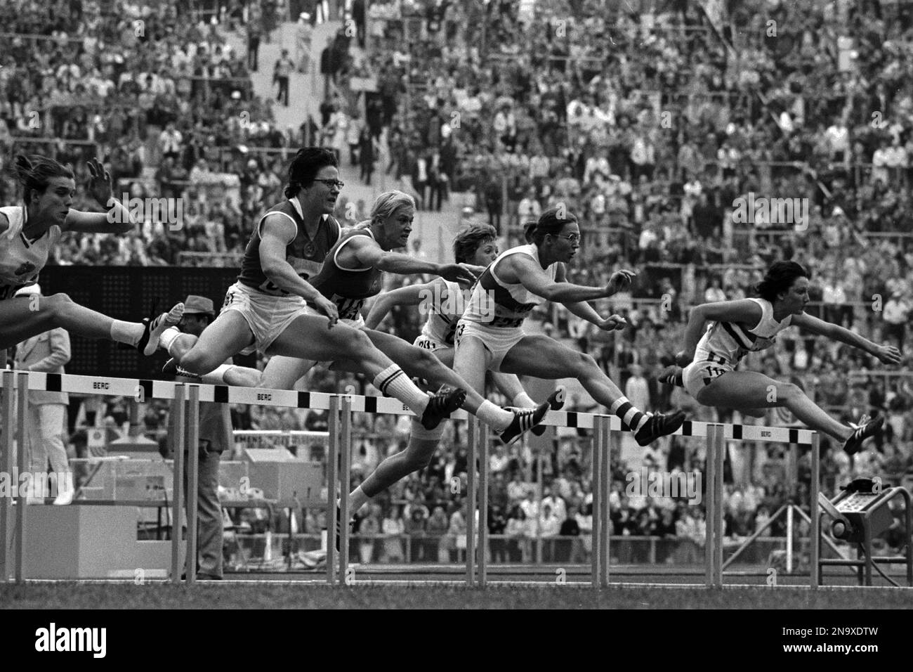 West Germany's Heide Rosendahl, second from right, gold medal winner in ...