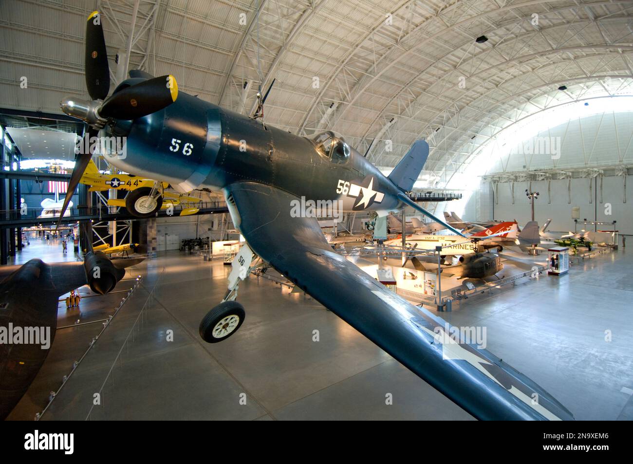 Aircraft in a hangar at the National Air and Space Museum, Steven F ...