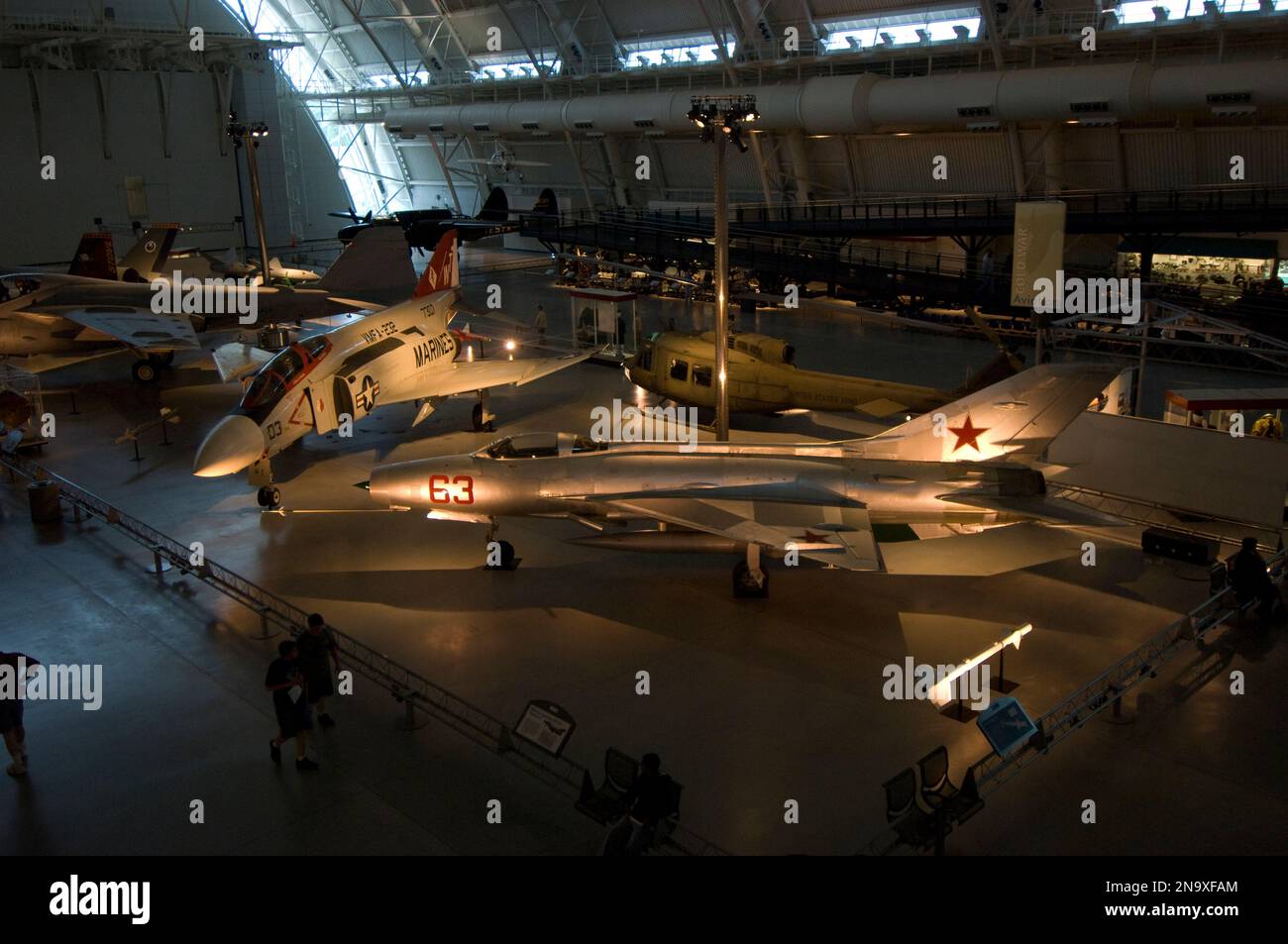 Aircraft in a hangar at the National Air and Space Museum, Steven F ...