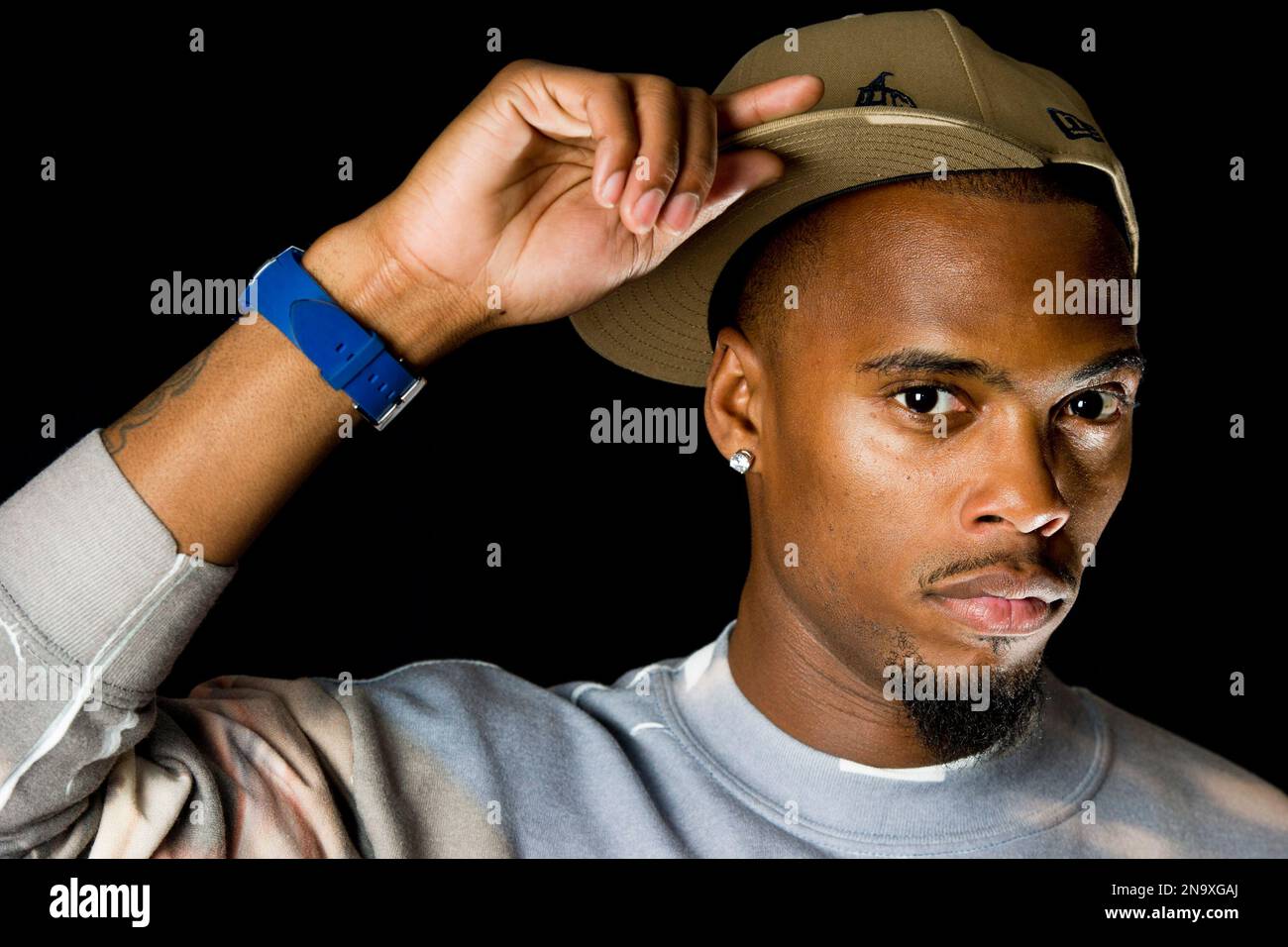 B.o.B. poses for a portrait in New York, Monday, April 30, 2012. (AP ...