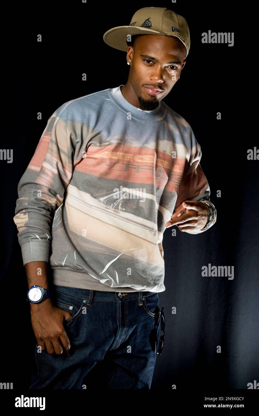 B.o.B. poses for a portrait in New York, Monday, April 30, 2012. (AP ...