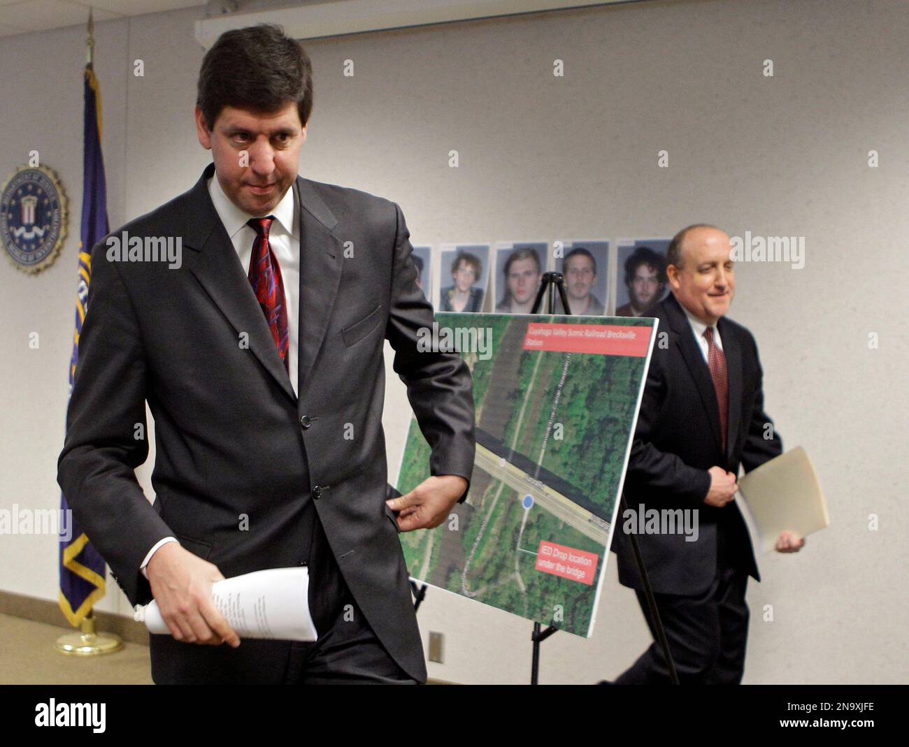 U.S. Attorney Steven Dettelbach, left, and FBI special agent in charge ...
