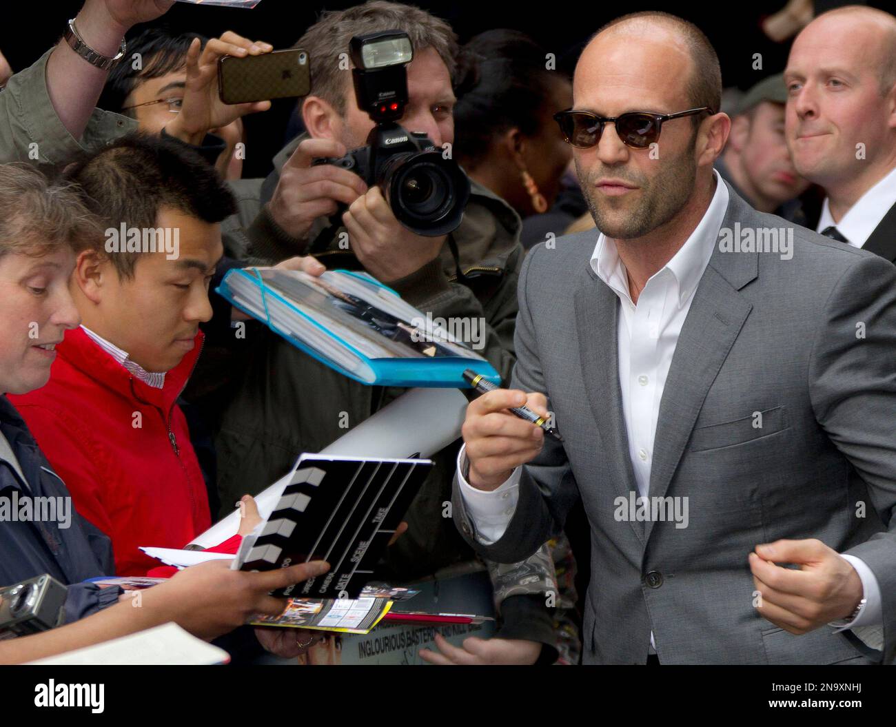 British actor Jason Statham arrives for the European premiere of Safe ...