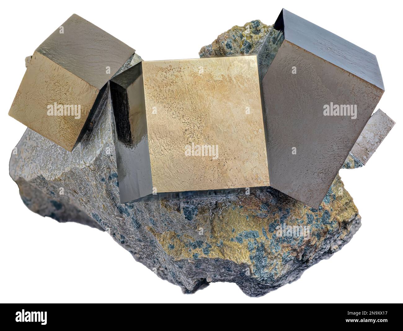 Cubic Pyrite Crystals in Limestone Matrix Ampliación a Victoria Mine ...