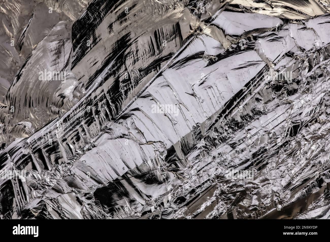 Elemental Silicon Showing Different Fractures Stock Photo - Alamy