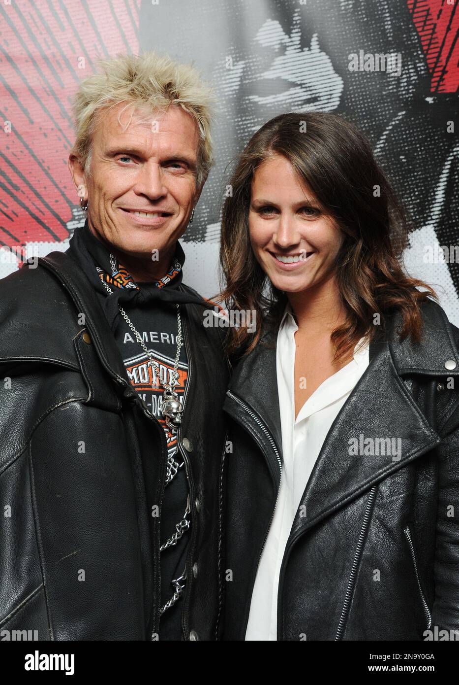 Billy Idol, left, and Lindsey Morris attend the celebration of ...