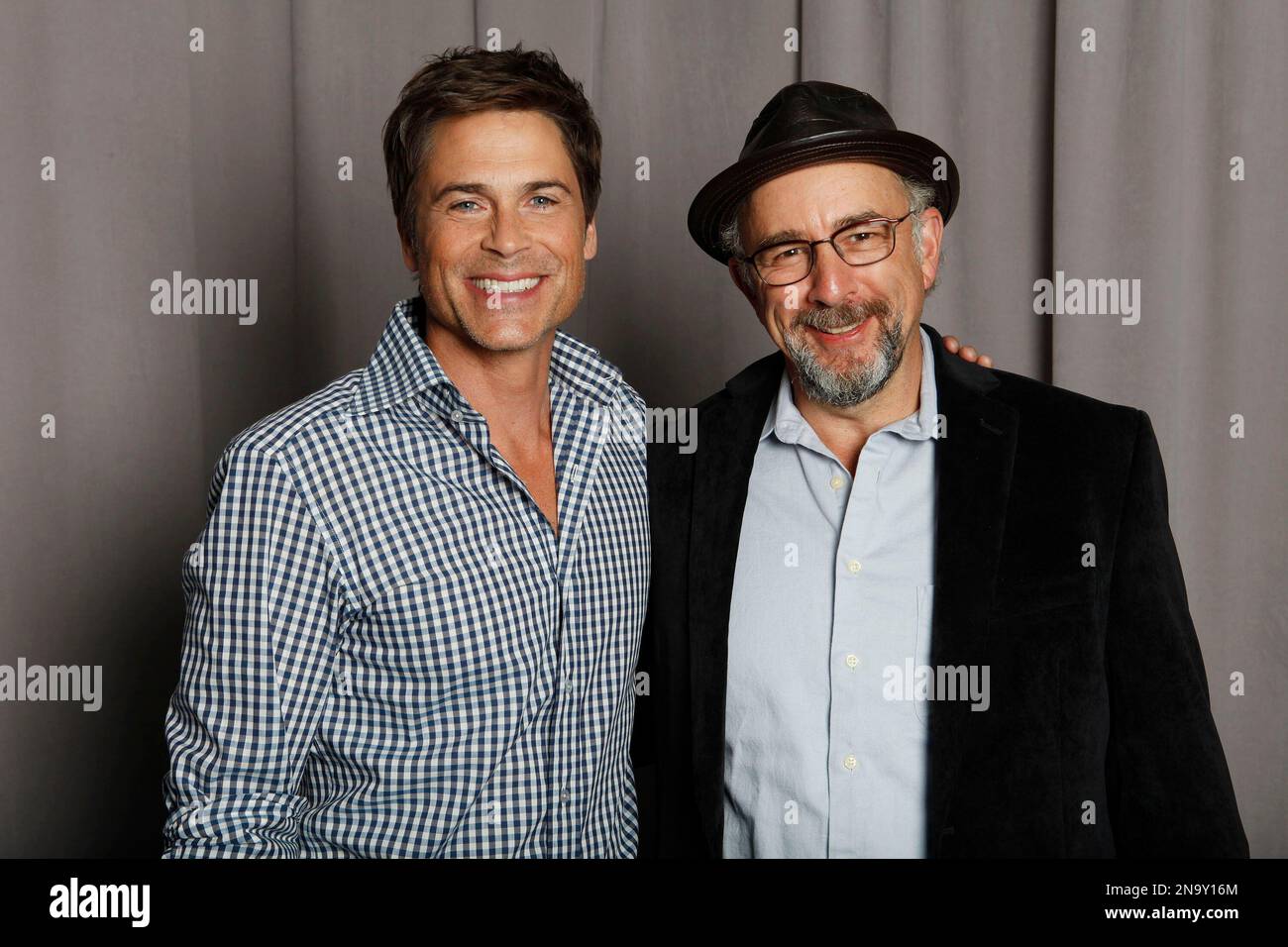 In this April 25, 2012 photo, actor Rob Lowe, left, and Richard Schiff ...