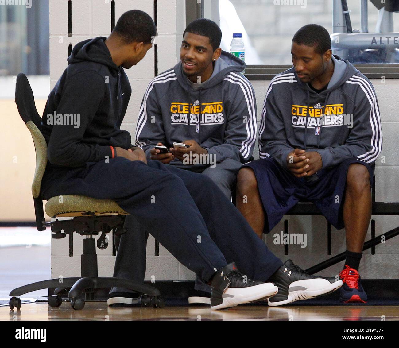 With their season ended, Cleveland Cavaliers players, from left ...